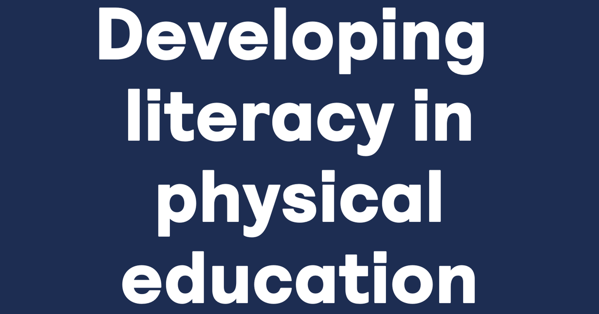 Developing Literacy in PE | Online CPD | National Literacy Trust